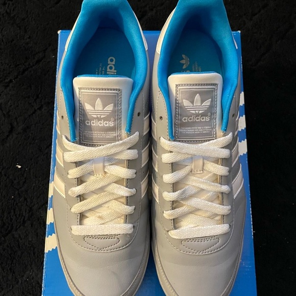adidas | Shoes | Adidas Gray And Blue Sneakers | Poshmark